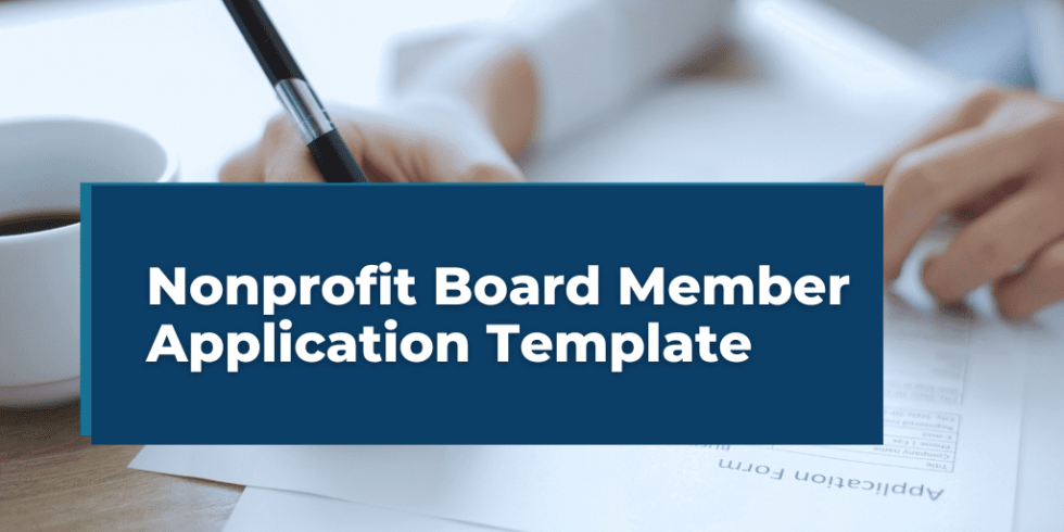 Nonprofit Board Member Application Template - Velu LLC